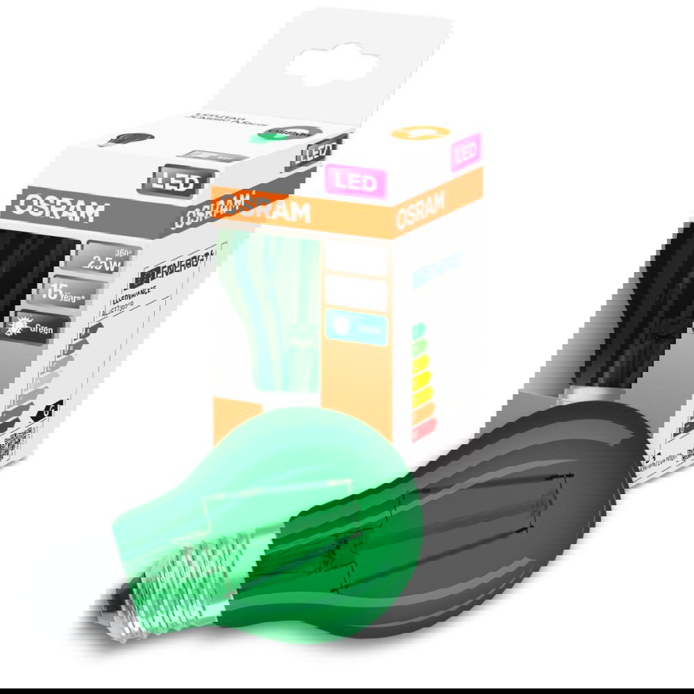 Osram LED Lampe ersetzt 7W E27 Birne - A60 in Grün 2 5W 45lm 7500K | OSRAM