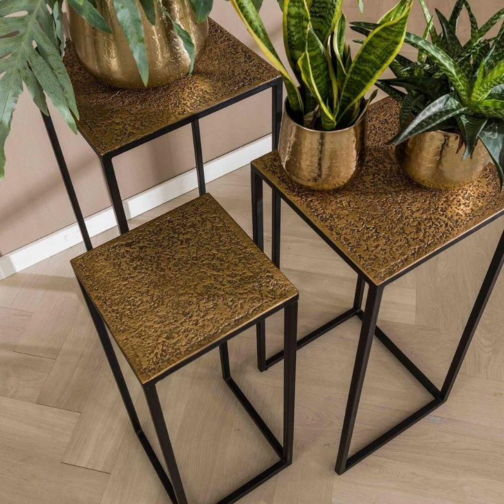 RINGO-Living Blumenständer Malio in goldener Metall Optik... | RINGO-Living