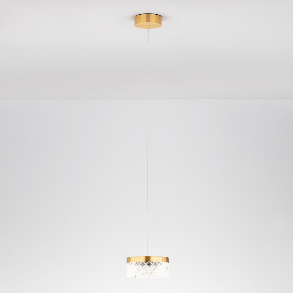 LED Pendelleuchte Bion in Gold und Transparent | Nova Luce
